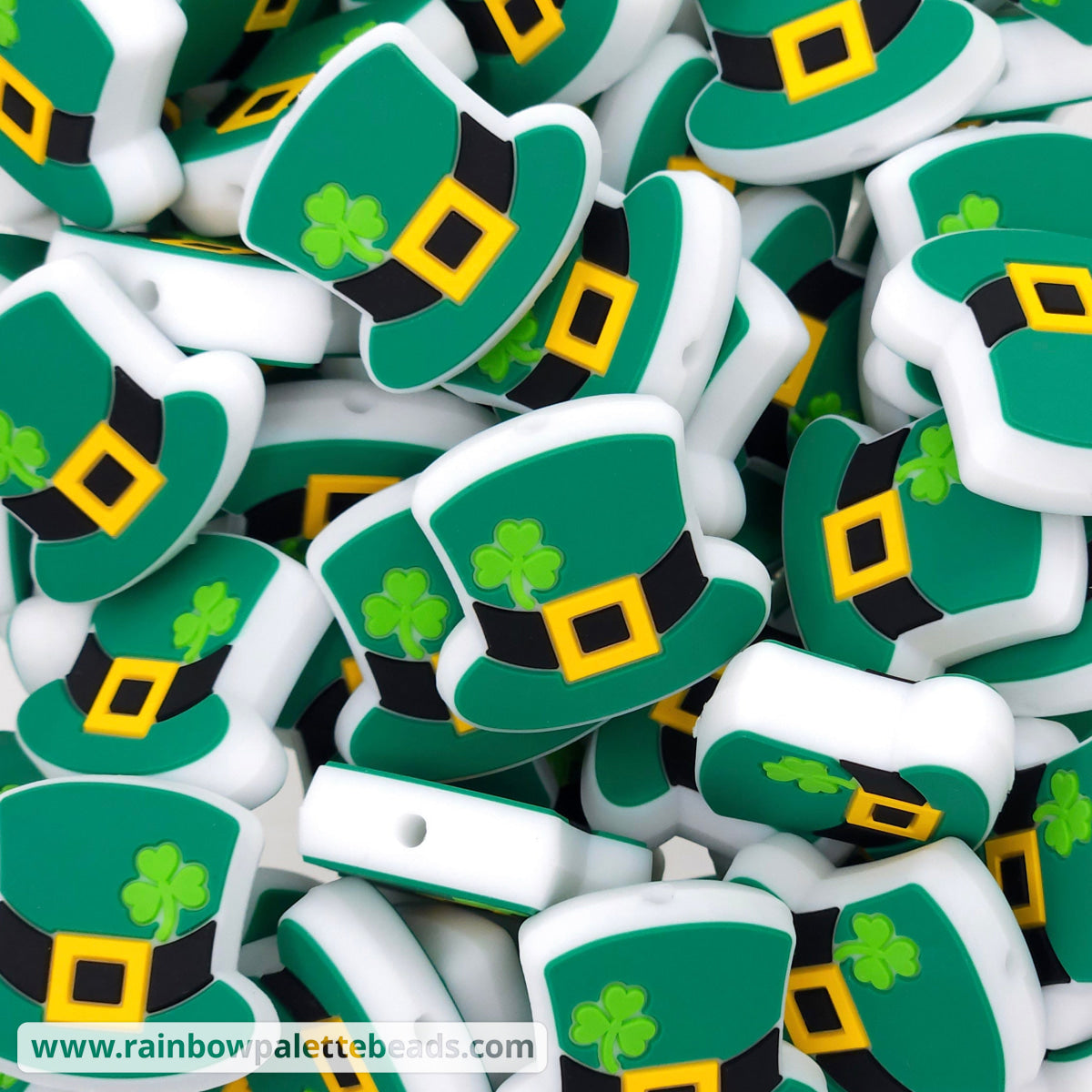 St. Patrick's Day Leprechaun Hat Silicone Focal Beads - Rainbow ...