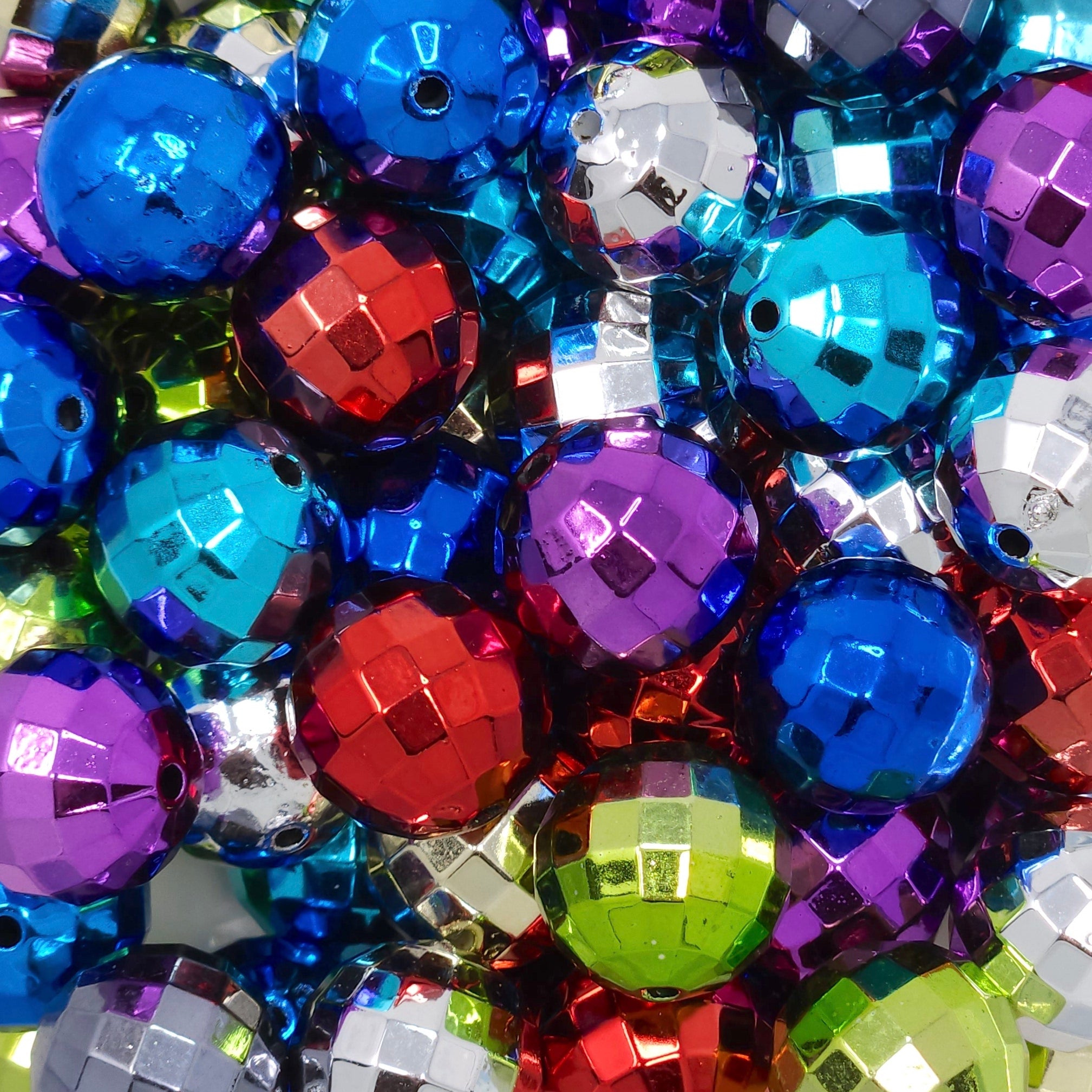 Faceted Acrylic Beads – Rainbow Palette Beads