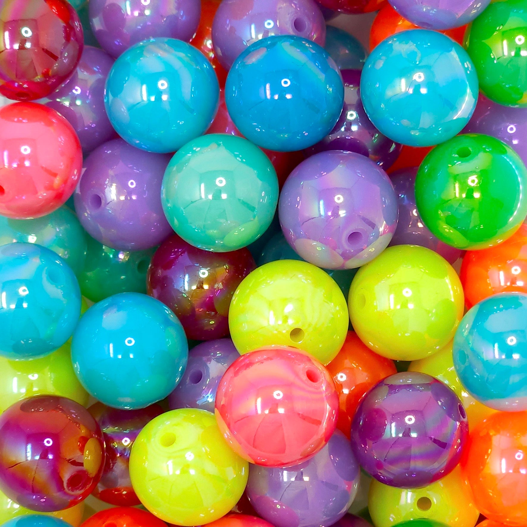 AB Solid & Jelly Beads – Rainbow Palette Beads