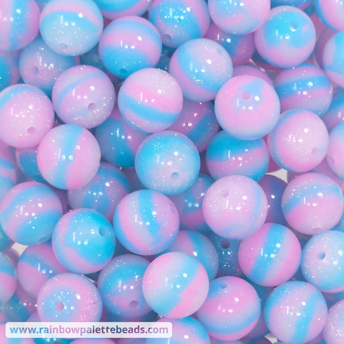 15mm Glossy Dreamtime Swirl Silicone Beads - Rainbow Palette Beads