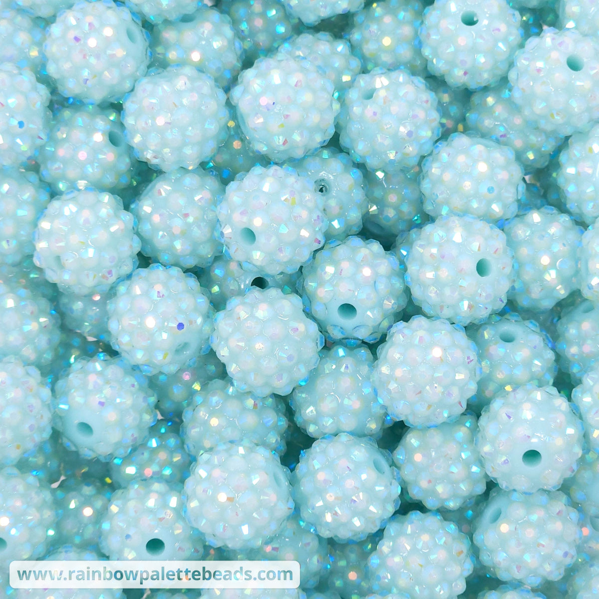 16mm AB Icicle Light Blue Acrylic Rhinestone Beads – Rainbow Palette Beads