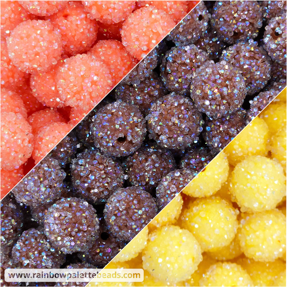 16mm Thanksgiving Acrylic Sugar Bead Mix (30 beads) – Rainbow Palette Beads