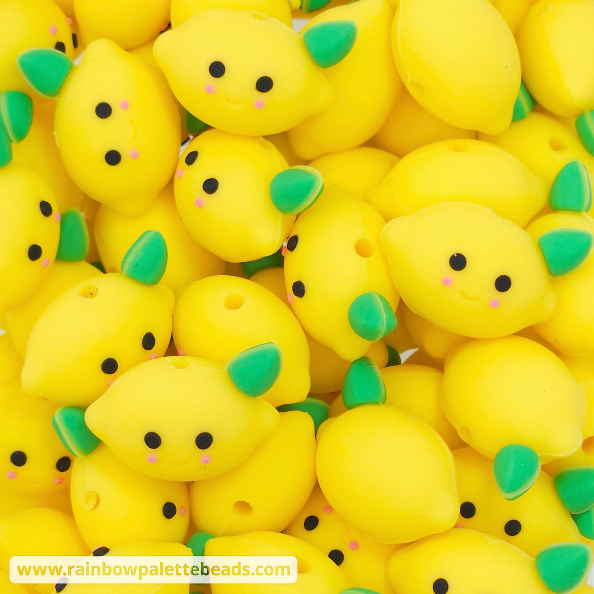 3D Lemon Focal Bead - Rainbow Palette Beads