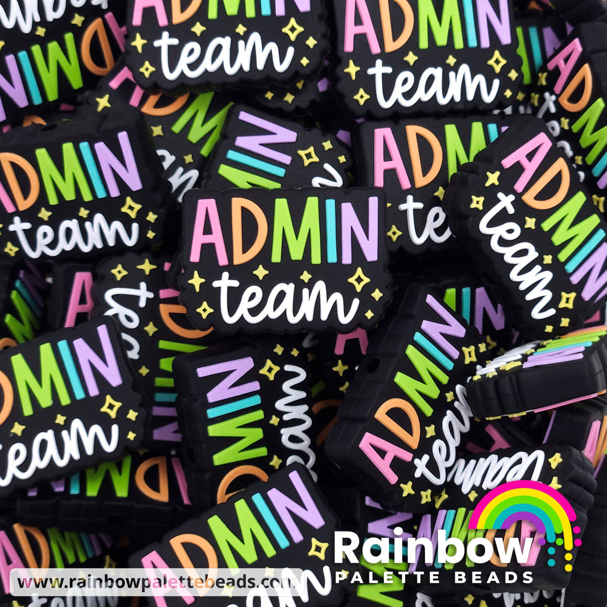 Admin Team Exclusive Silicone Focal Bead - Rainbow Palette Beads