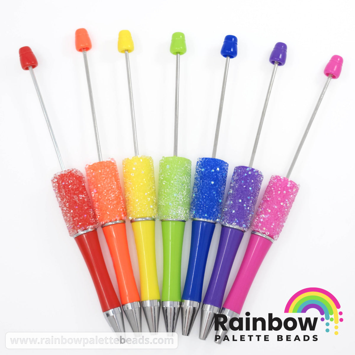 Bright Rainbow Sugar Pen Pack (7 pens) - Rainbow Palette Beads